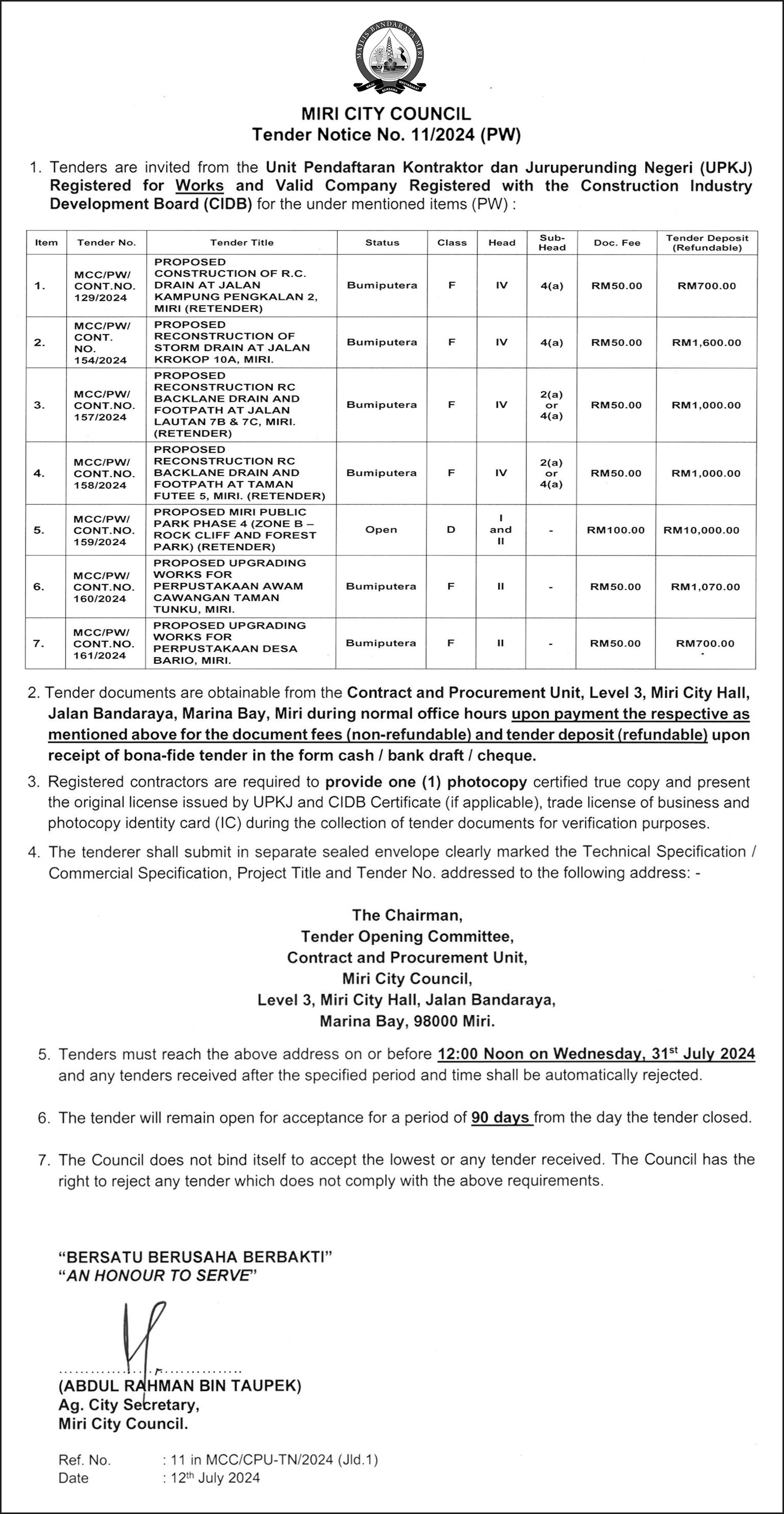 Official Website of Miri City Council